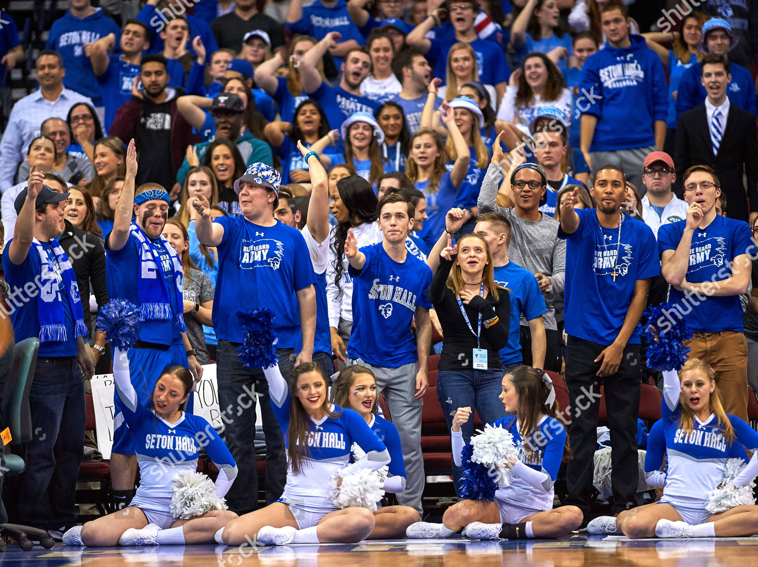 Seton Halls Student Body Cheerleaders During Editorial Stock Photo ...