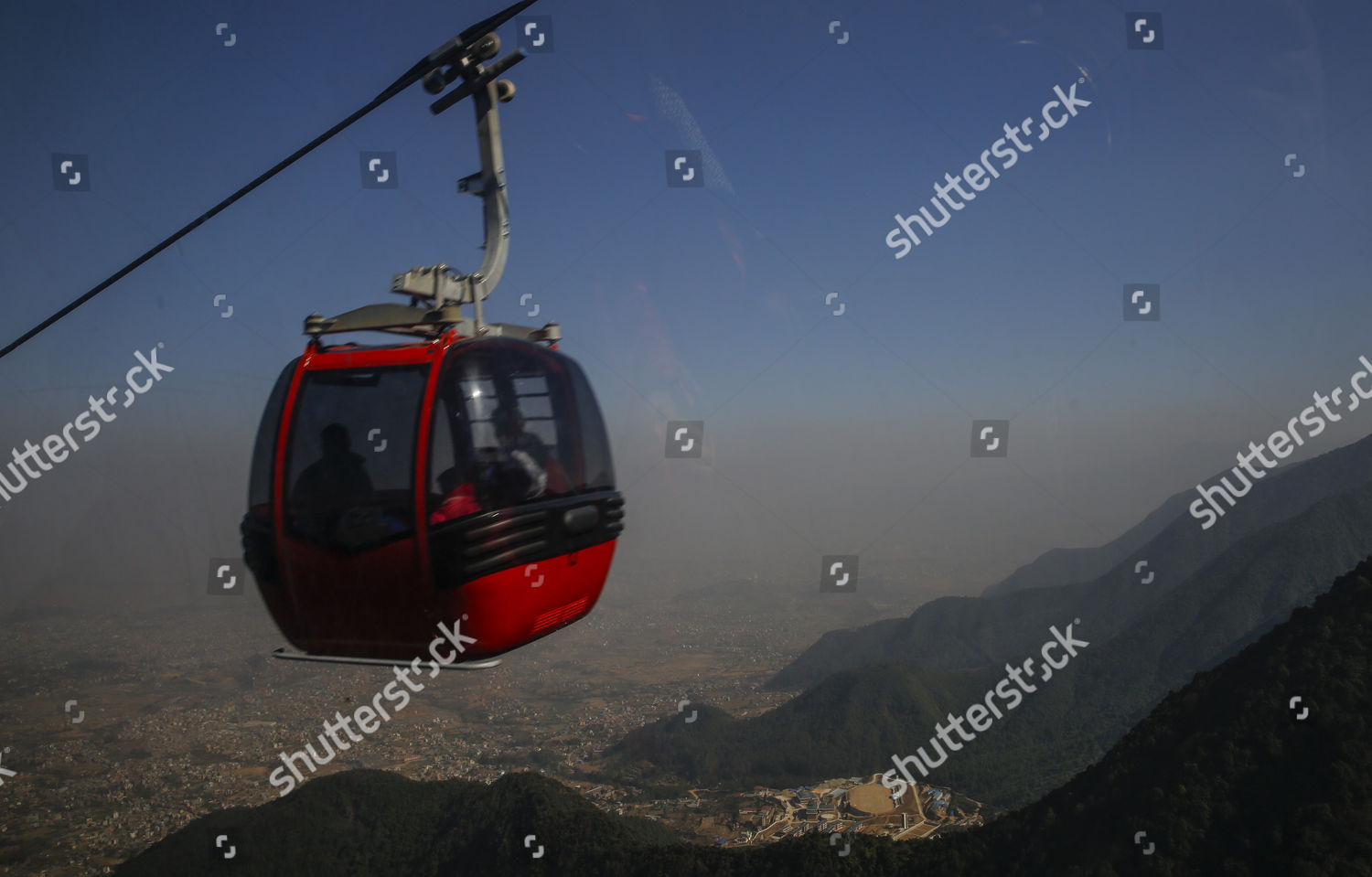 Cable Car Transits Front Dusty Blanket Editorial Stock Photo - Stock ...