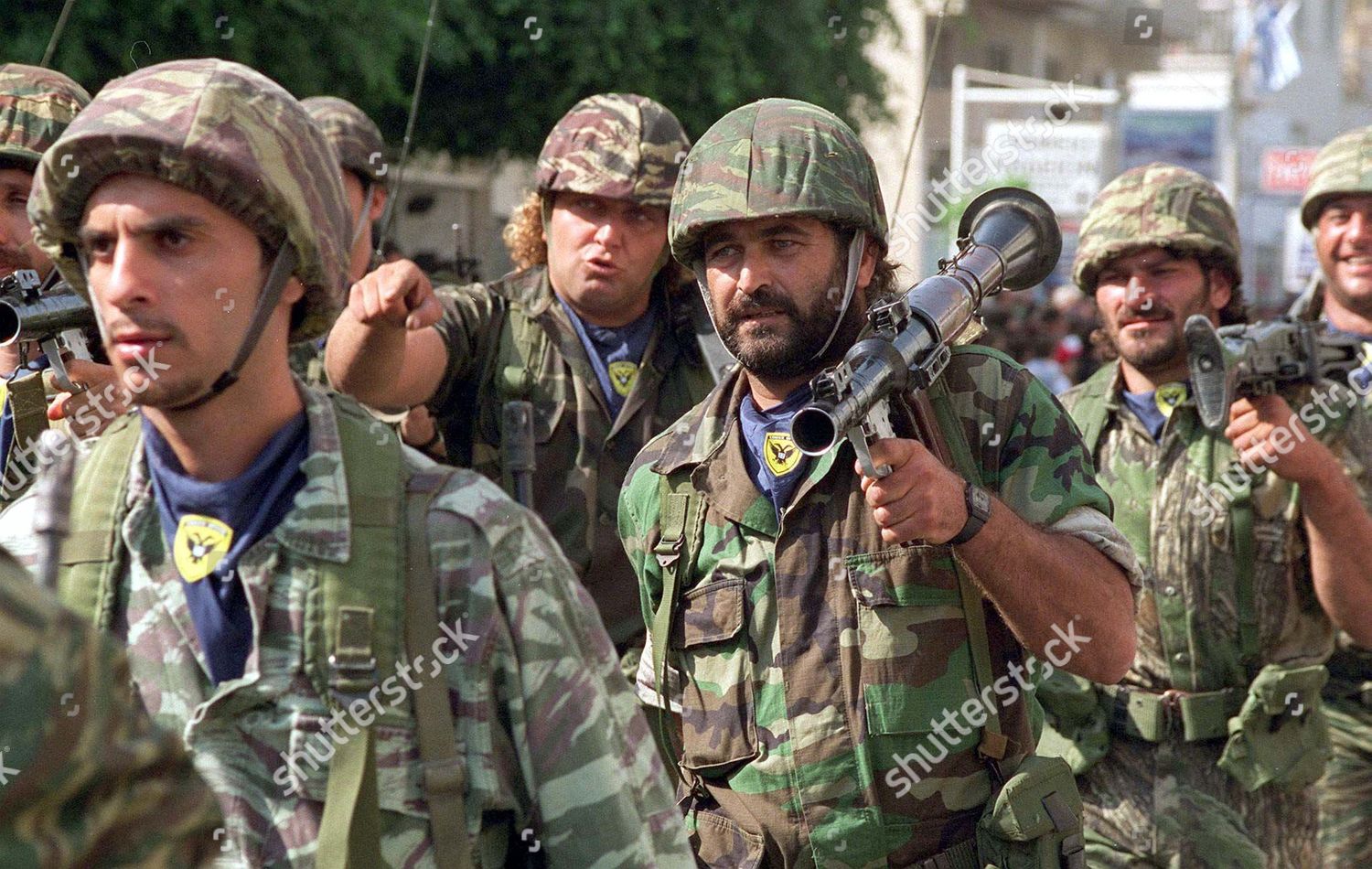 Larnaca Cyprus Gredek Cypriot Reservists March Editorial Stock Photo ...
