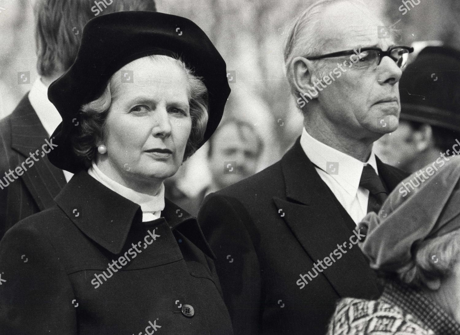 Margaret Thatcher Husband Denis Thatcher Funeral Editorial Stock Photo ...