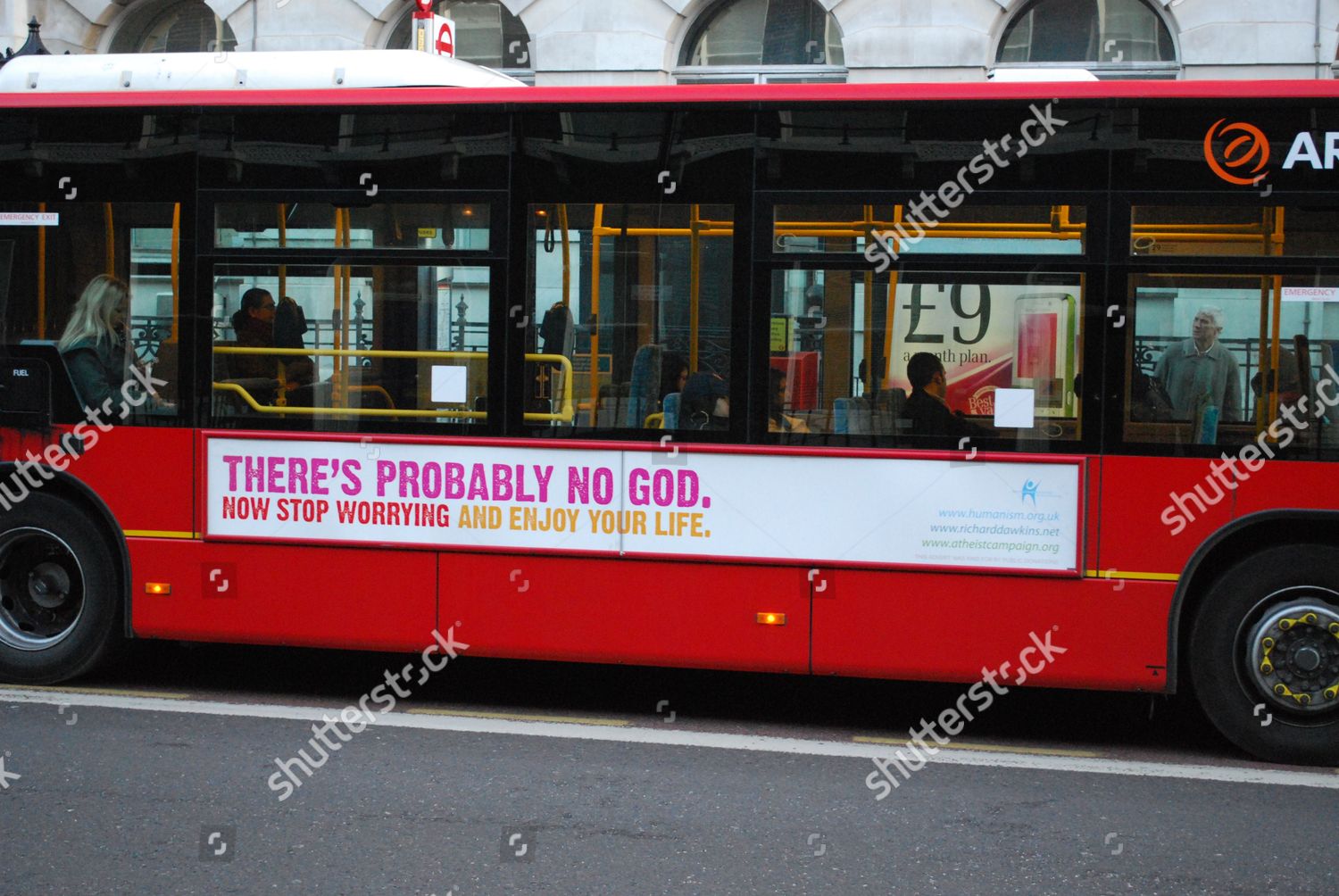Atheist Campaign Advertisement On Bus Editorial Stock Photo - Stock ...