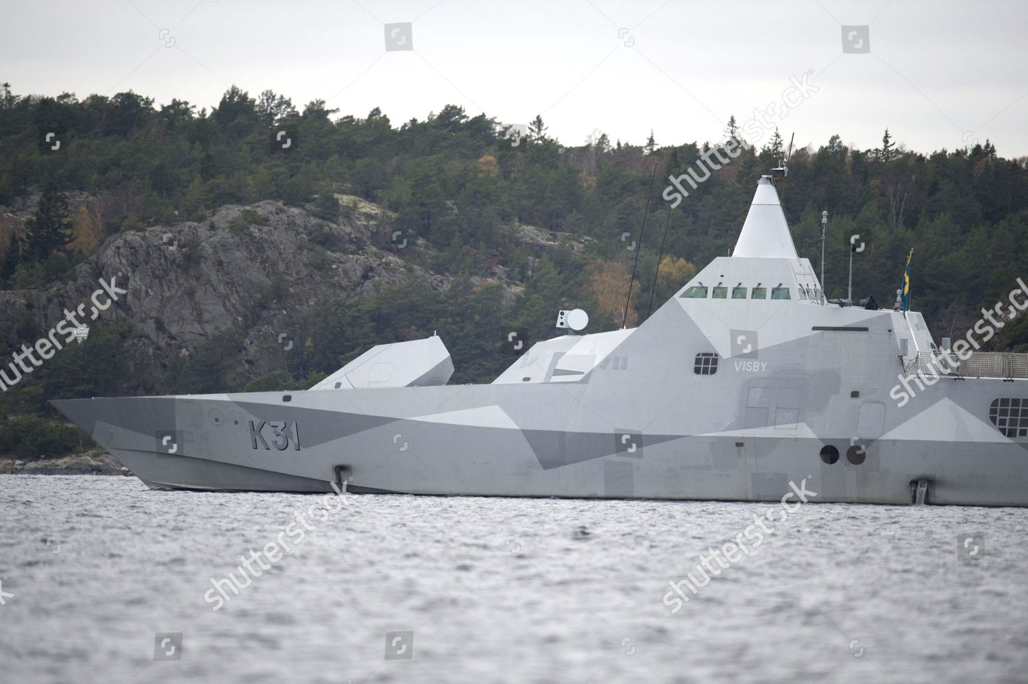 Swedish Corvette Hms Visby Engaged Military Editorial Stock Photo ...