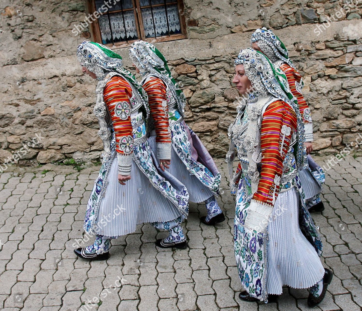Kosovar Bosnian Women Arrive Traditional Wedding Editorial Stock Photo ...