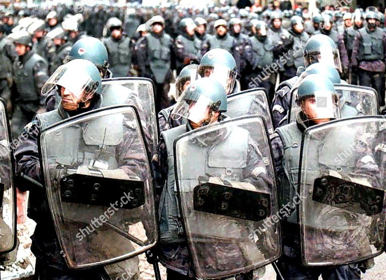 Belgrade Yugoslavia Massive Antiriot Police Forces Editorial Stock ...