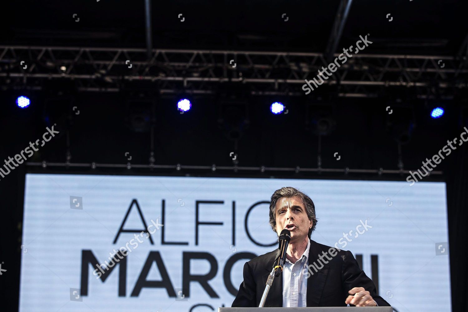 Alfio Marchini Rome Mayoral Candidaye Centerright Editorial Stock Photo ...