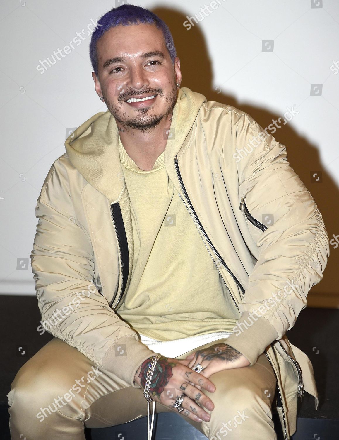 Colombian Singer J Balvin Poses During Editorial Stock Photo - Stock ...