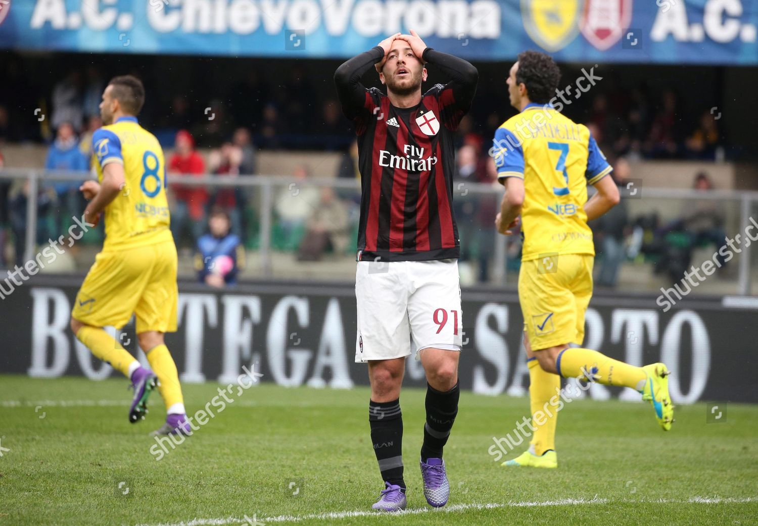 Andrea Bertolacci Ac Milan Reacts During Editorial Stock Photo - Stock ...