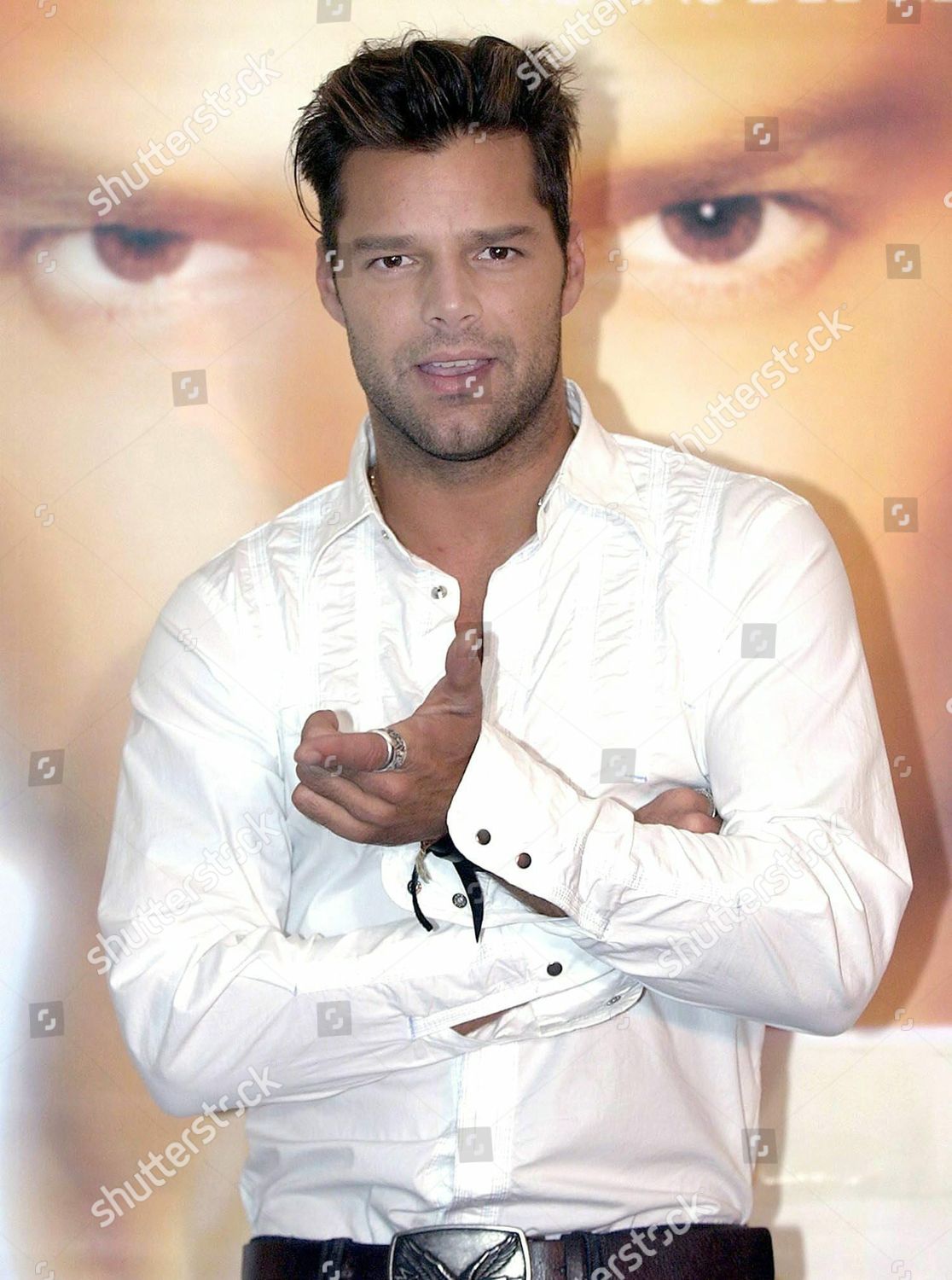Puerto Rican Singer Ricky Martin Gestures Editorial Stock Photo - Stock ...