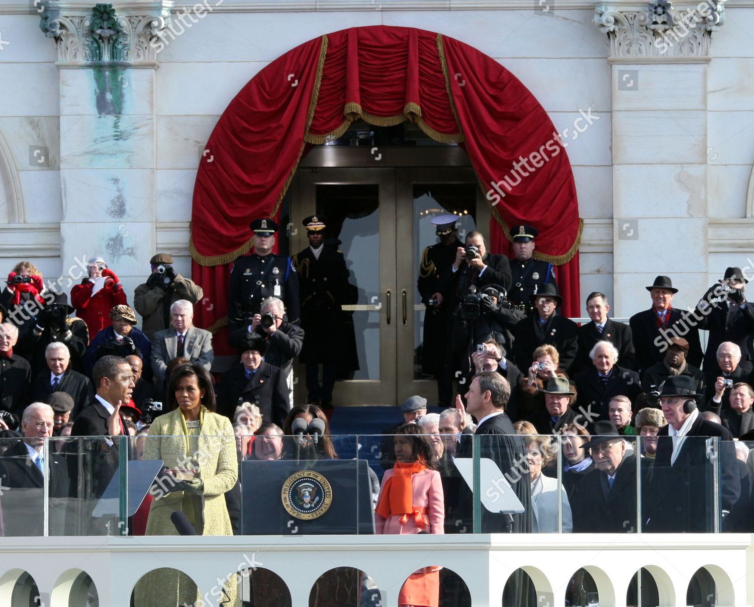 Us President Barack Obama Takes Oath Editorial Stock Photo - Stock ...