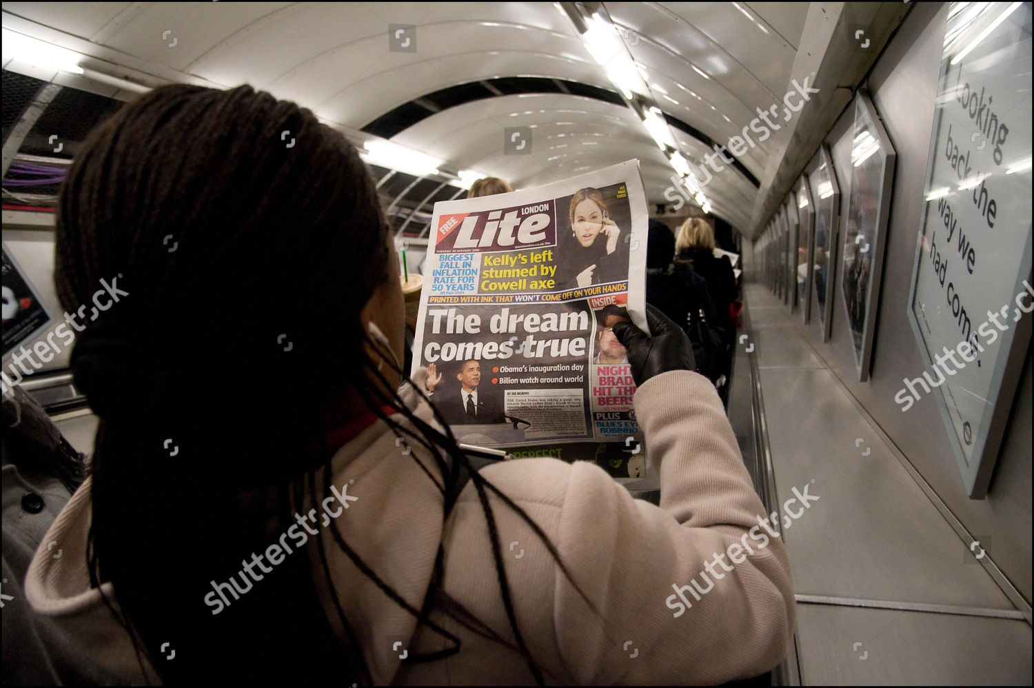 Newspaper Headlines On Day Barack Obamas Editorial Stock Photo - Stock ...