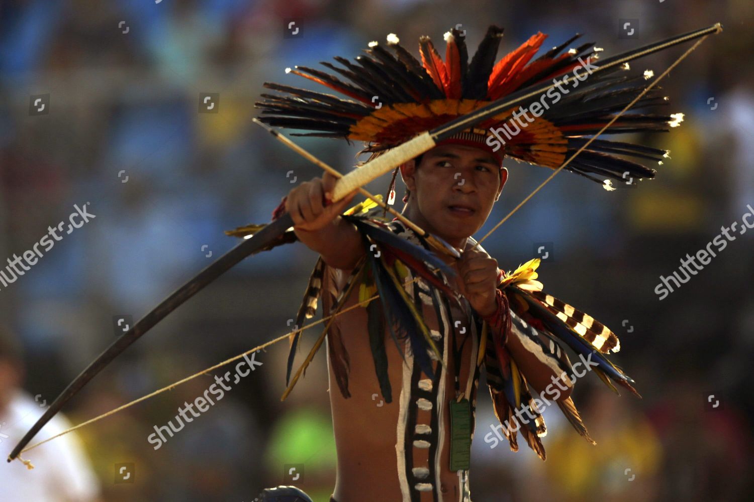 Brazilian Indigenous Man Ethnic Group Bororo Editorial Stock Photo ...