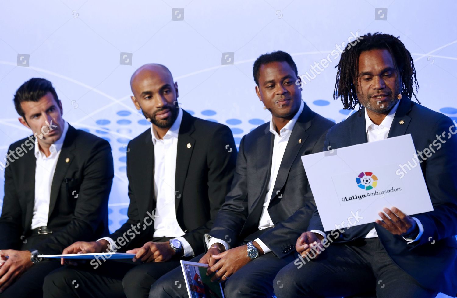 Former Soccer Players Left Right Luis Editorial Stock Photo - Stock ...