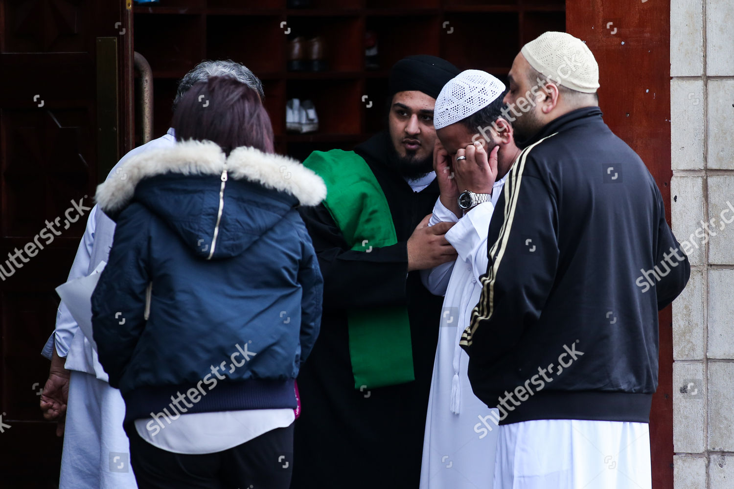 Grieving Man Consoled He Cries He Editorial Stock Photo - Stock Image ...