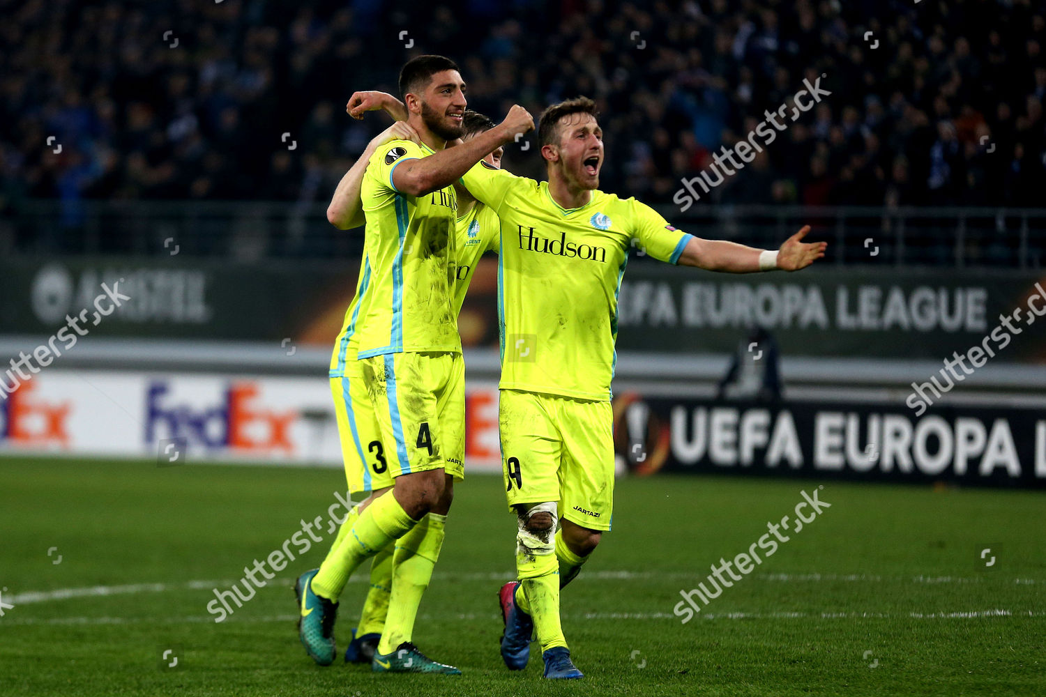 Gent Players Celebrate Their Victory After Editorial Stock Photo ...