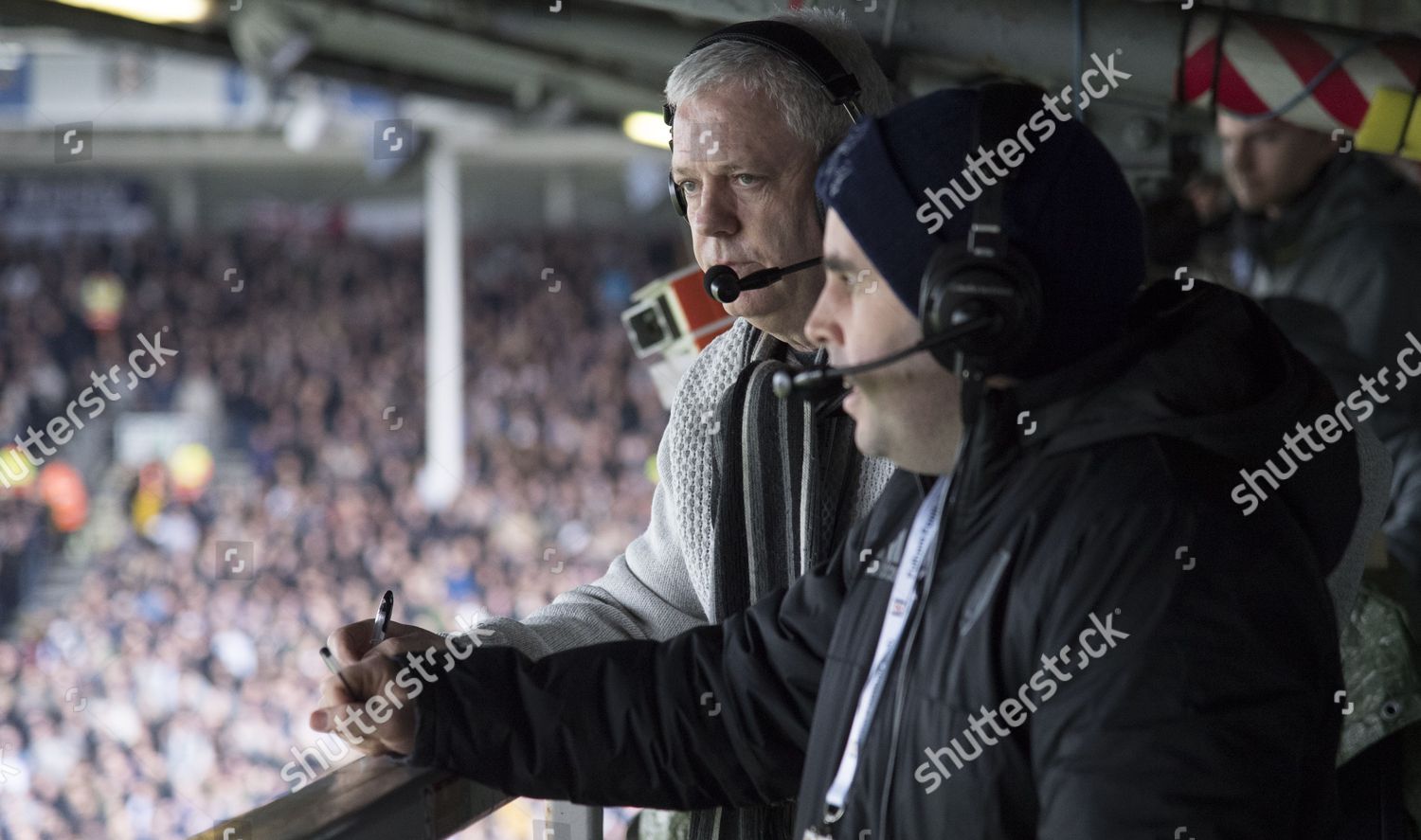 Fulham Commentators Jim Jamie During Emirates Editorial Stock Photo ...