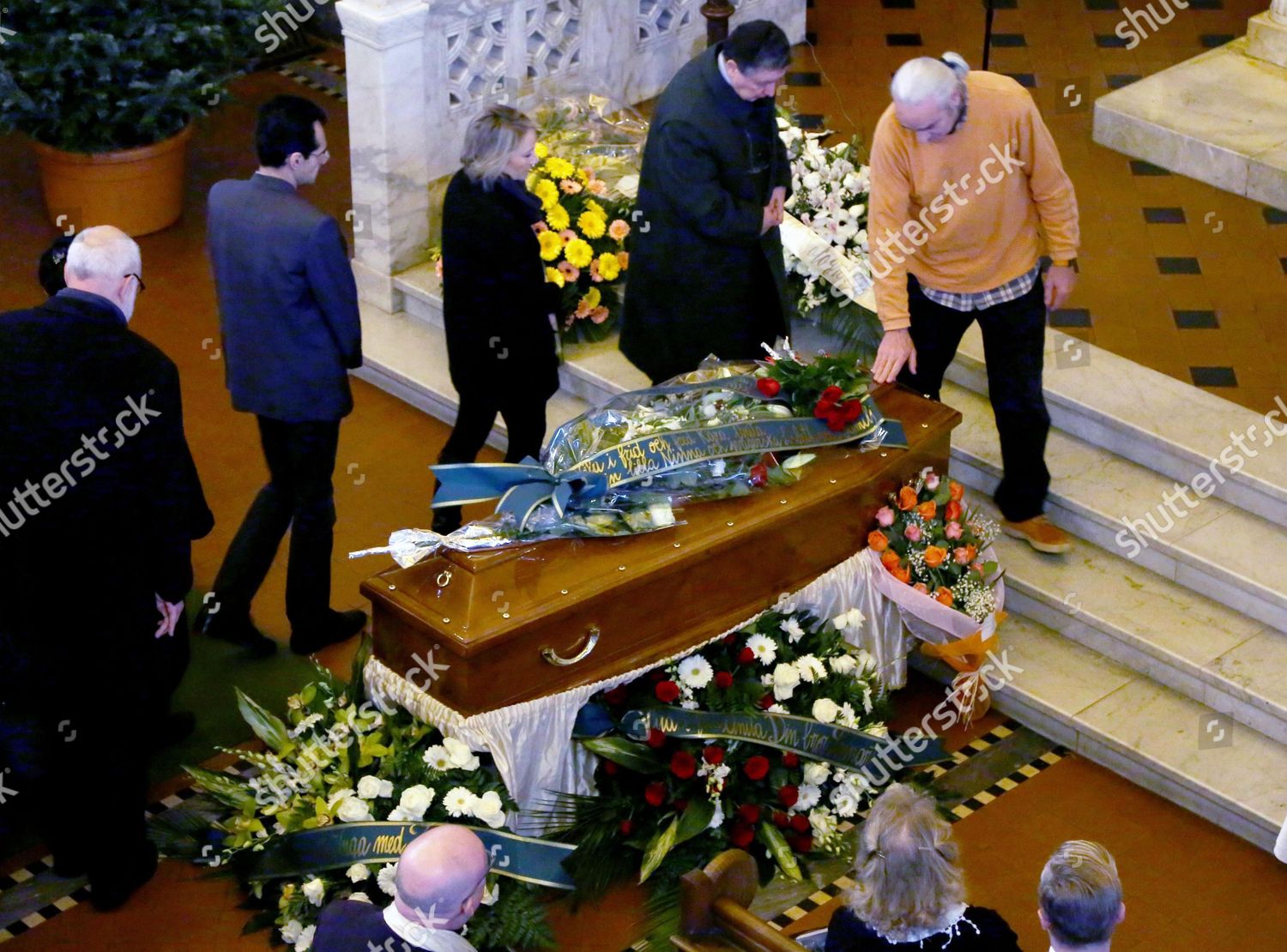 People Pay Their Respects Coffin Swedish Editorial Stock Photo - Stock ...