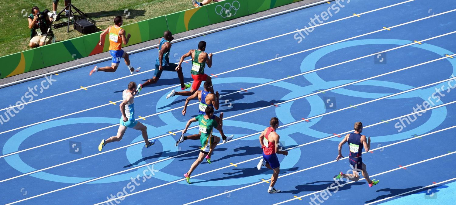 Athletes Compete 100m Heats Decathlon Event Editorial Stock Photo ...
