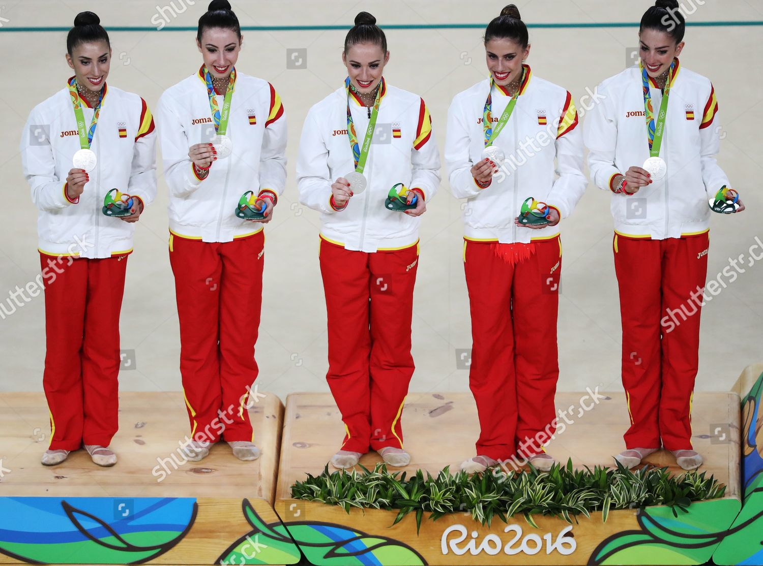 Team Spain Pose Their Silver Medals Editorial Stock Photo - Stock Image ...