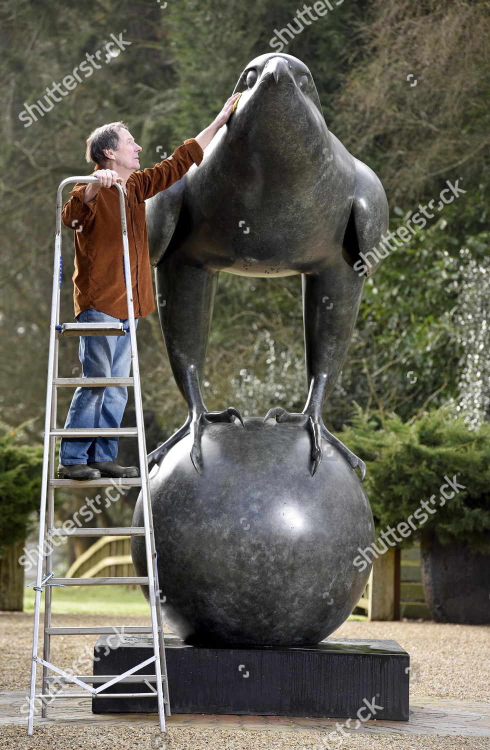 Geoffrey Dashwood His Sculpture Peregrine Falcon Editorial Stock Photo ...
