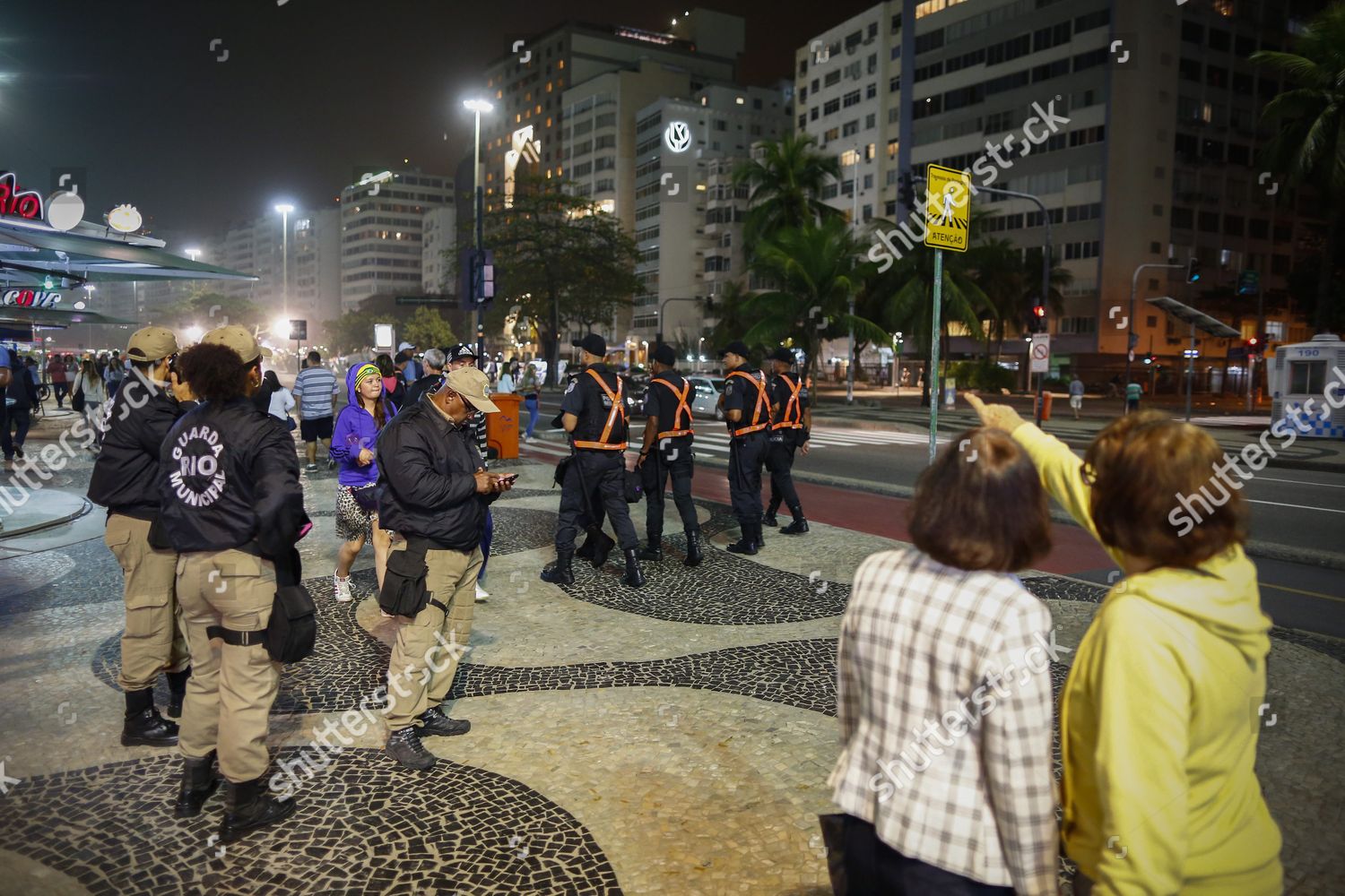 Police Patrol On Copacabana Promenade Rio Editorial Stock Photo - Stock ...