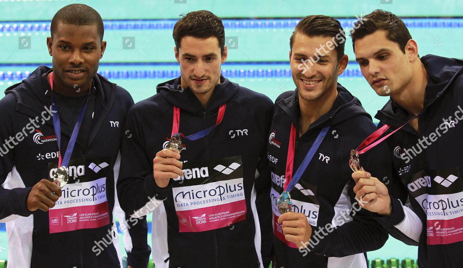 Members French Relay Team Pose Their Editorial Stock Photo - Stock ...