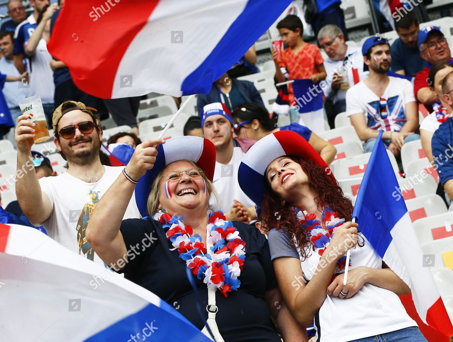 French Fans Cheer Their Team Before Editorial Stock Photo - Stock Image ...