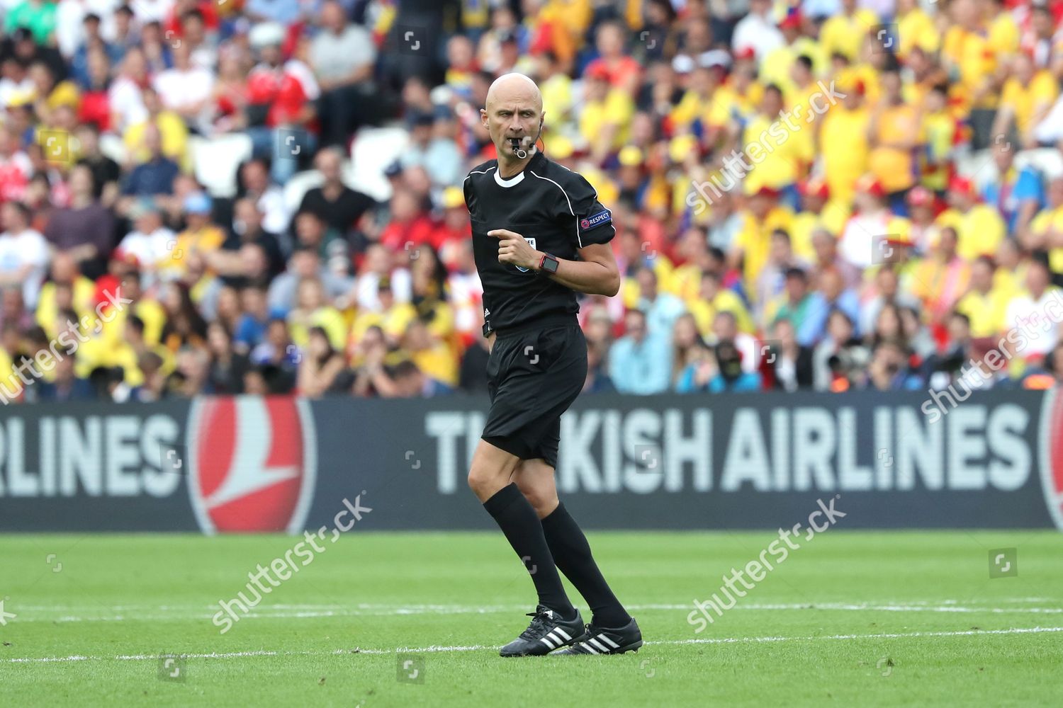 Russian Referee Sergei Karasev Officiates During Editorial Stock Photo ...