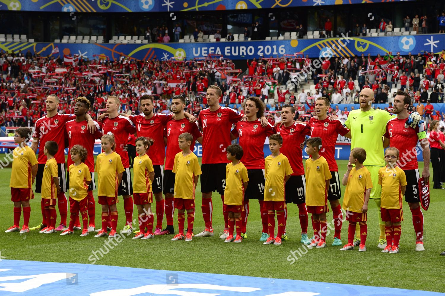 Team Austria Sings National Anthem Before Editorial Stock Photo - Stock ...