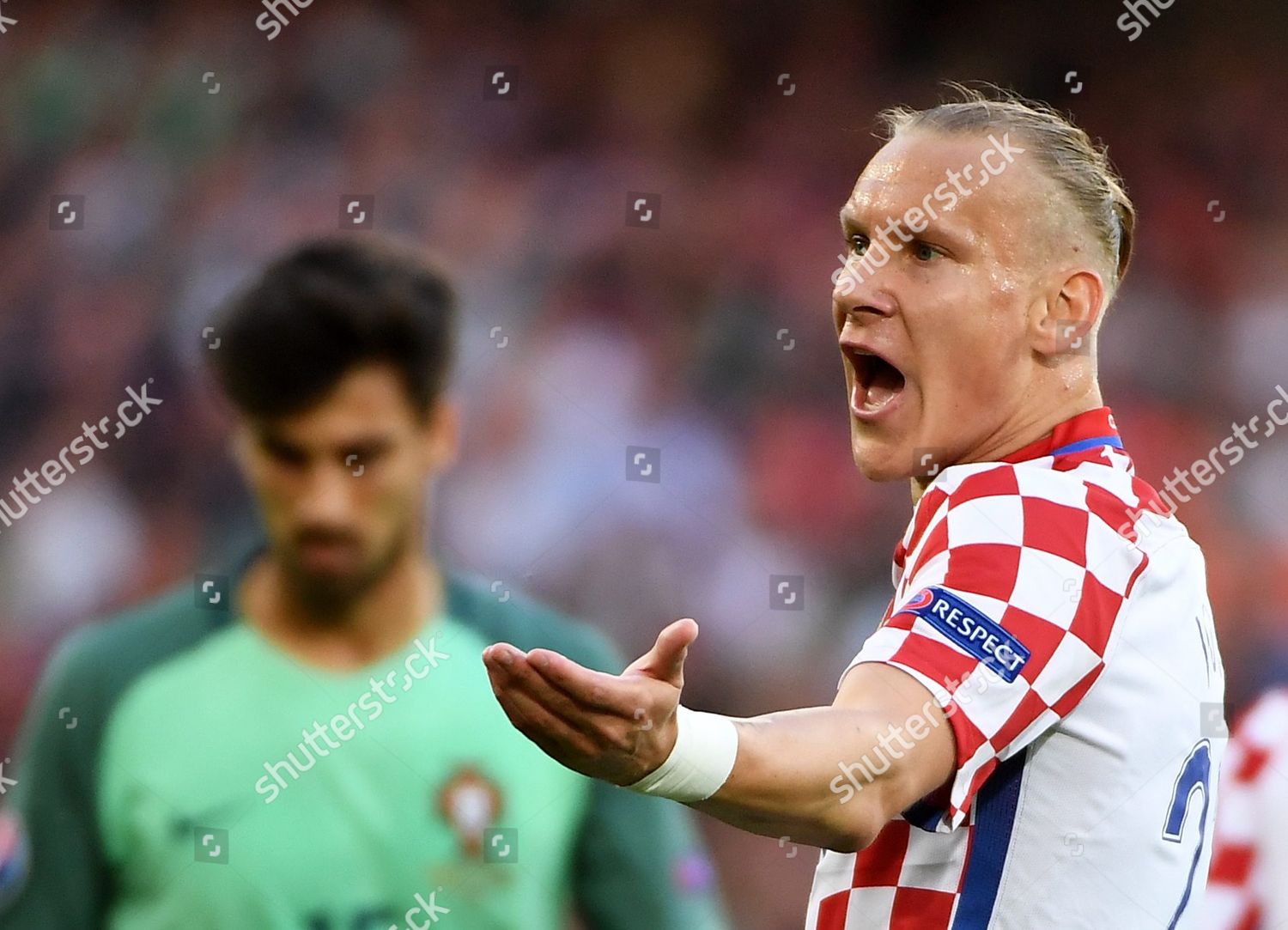 Domagoj Vida Croatia Reacts During Uefa Editorial Stock Photo - Stock ...