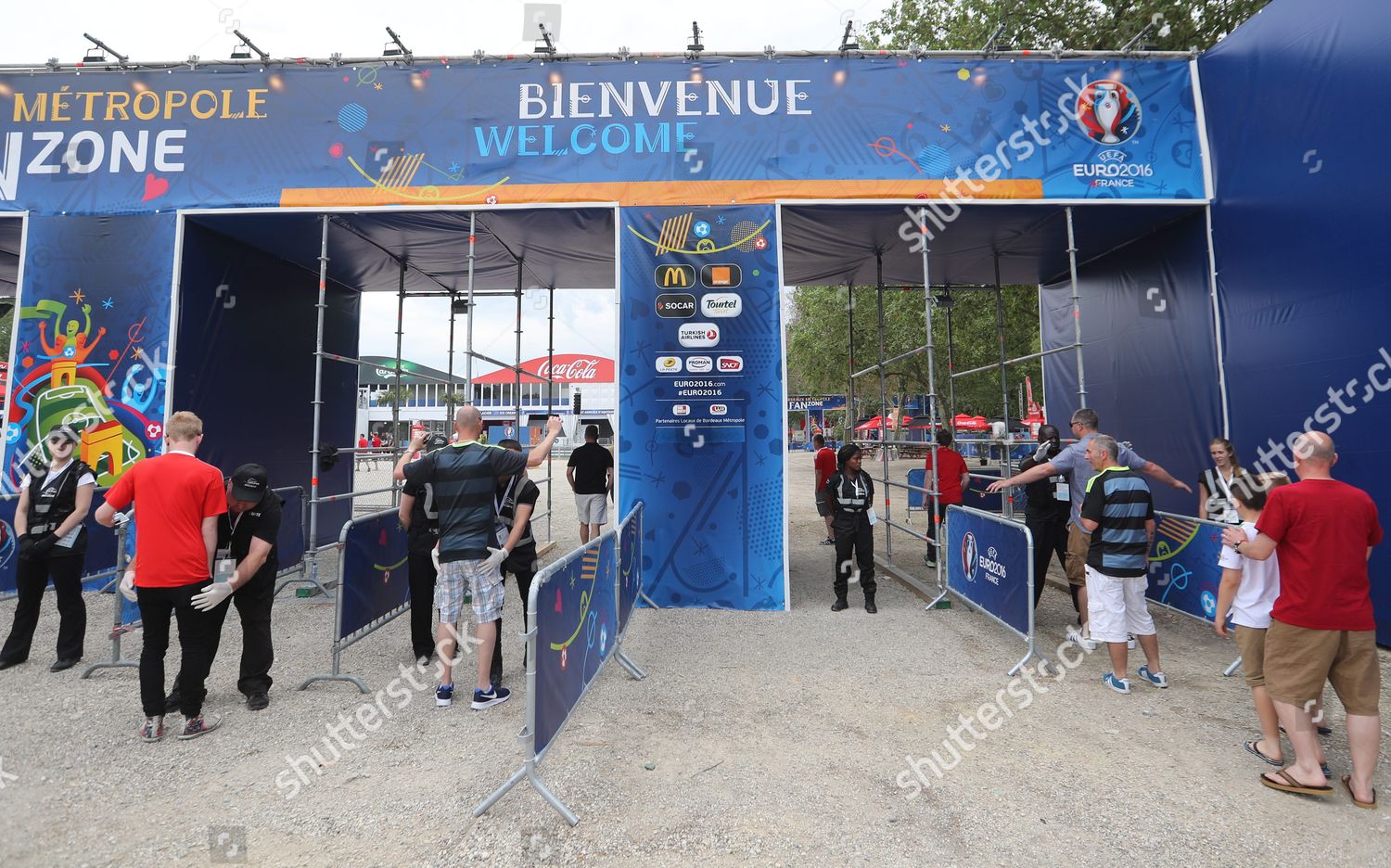 Security Personnel Frisk Visitors Entrance Uefa Editorial Stock Photo ...