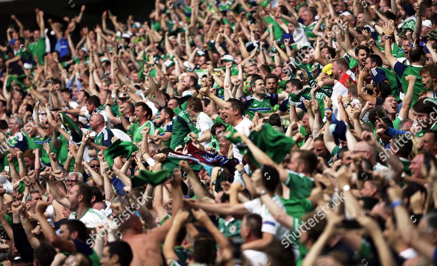Fans Northern Ireland Celebrate During Uefa Editorial Stock Photo ...