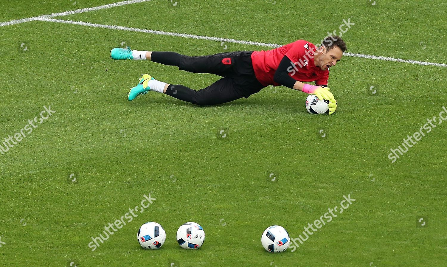 Albanian National Soccer Team Goalkeeper Etrit Editorial Stock Photo ...