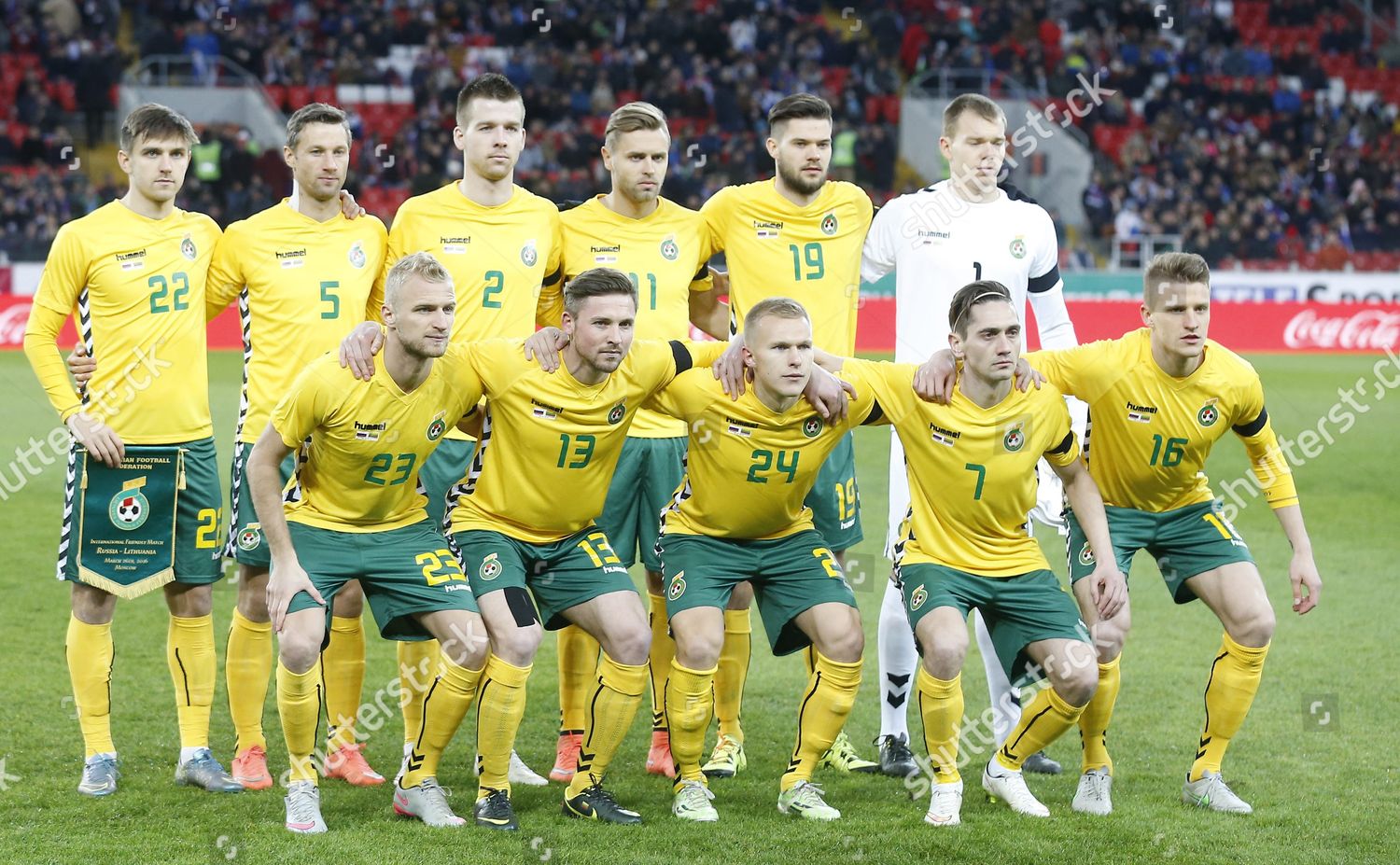 Lithuanian Starting Eleven Poses Before Friendly Editorial Stock Photo ...