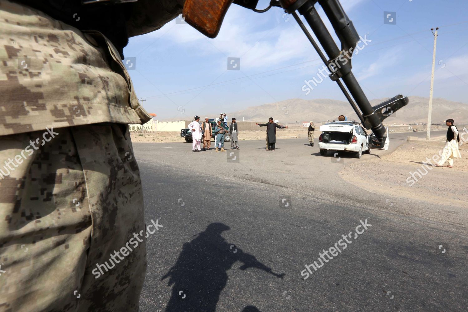 Afghan Security Officials Frisk Man On Editorial Stock Photo - Stock ...