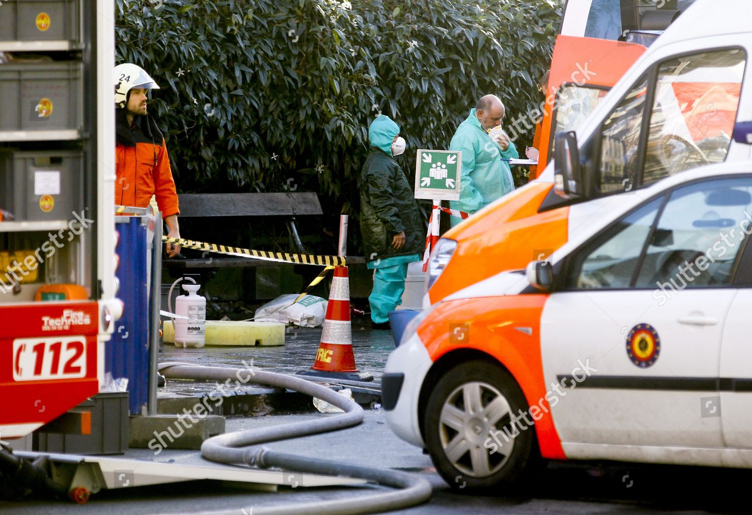 Belgium Firemen Stand Front Brussels Grand Editorial Stock Photo ...