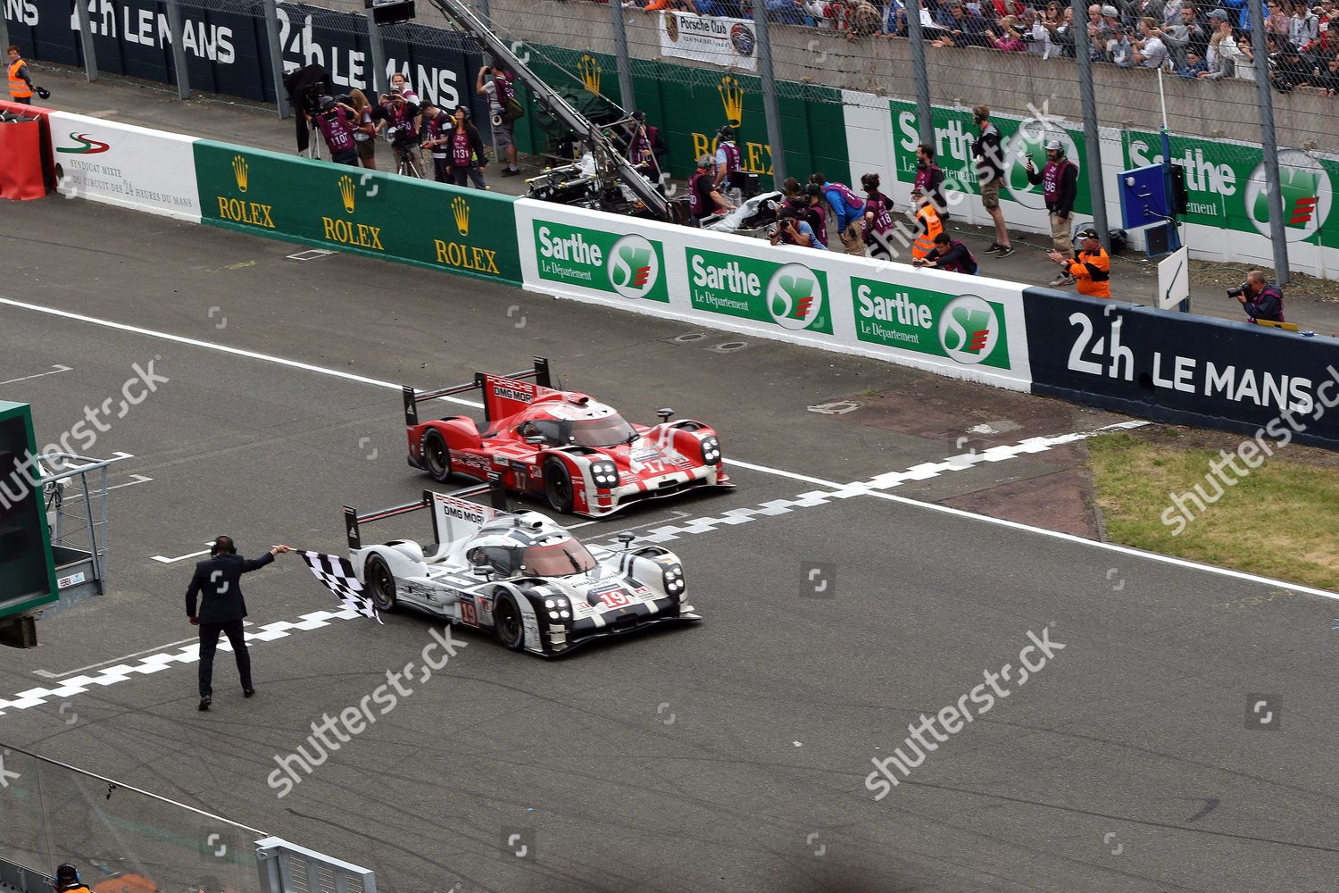 Finish Line Le Mans 24 Hours Editorial Stock Photo - Stock Image ...