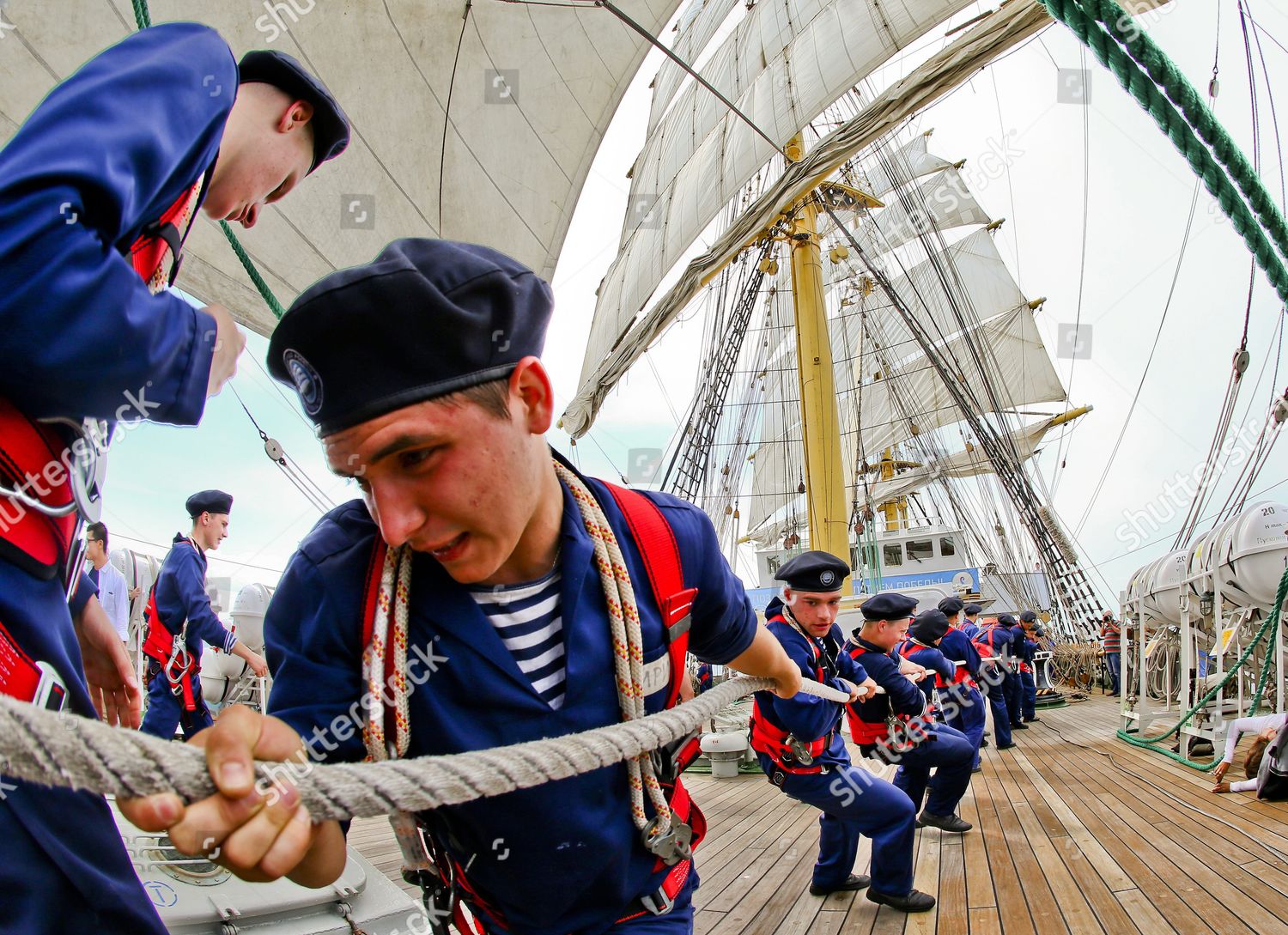 Cadets Work Onboard Russian Training Ship Editorial Stock Photo - Stock ...