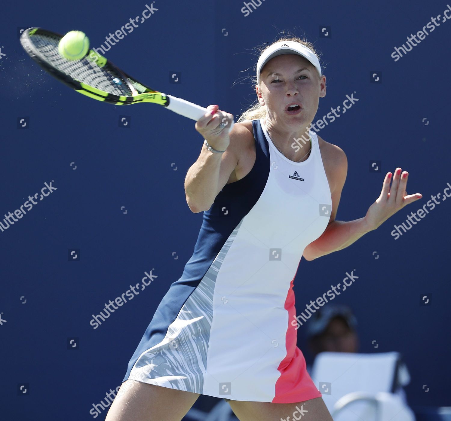 Caroline Wozniacki Denmark Hits Return Taylor Editorial Stock Photo ...