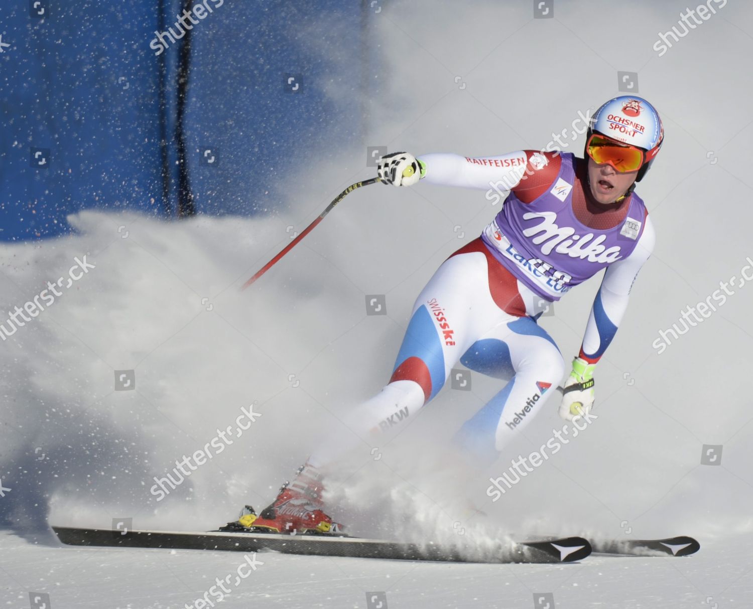 Niels Hintermann Switzerland Skis Into Finish Editorial Stock Photo ...