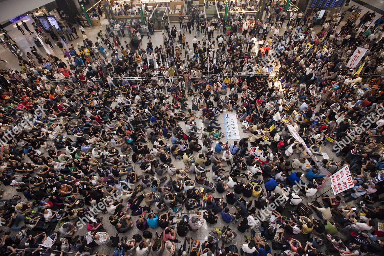 Large Crowd Stages Sitin Demonstrate Against Editorial Stock Photo ...