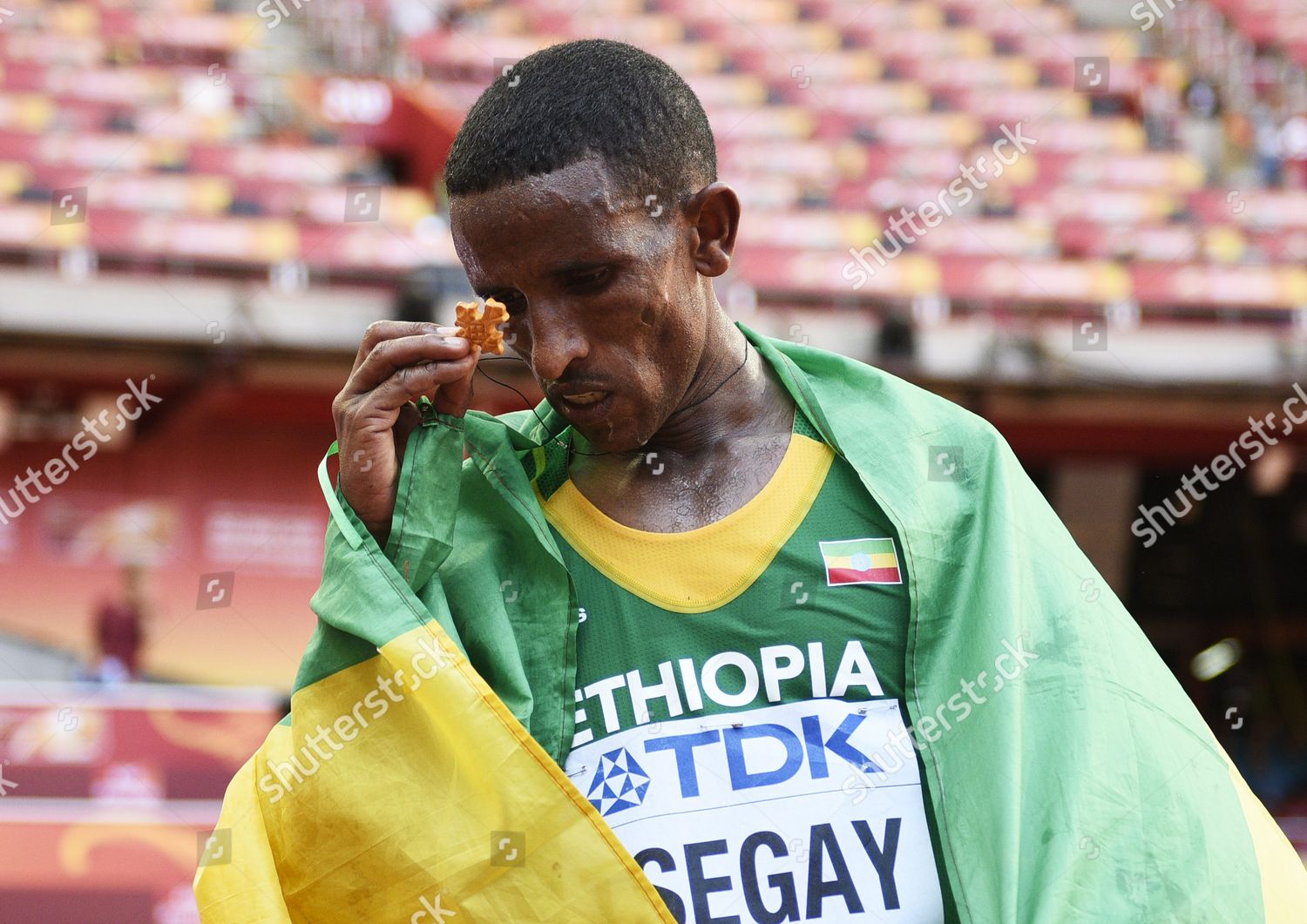 Yemane Tsegay Ethiopia Celebrates After Placing Editorial Stock Photo ...