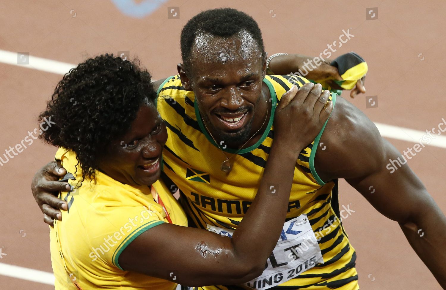 Jamaicas Usain Bolt Celebrates His Mother Editorial Stock Photo - Stock ...