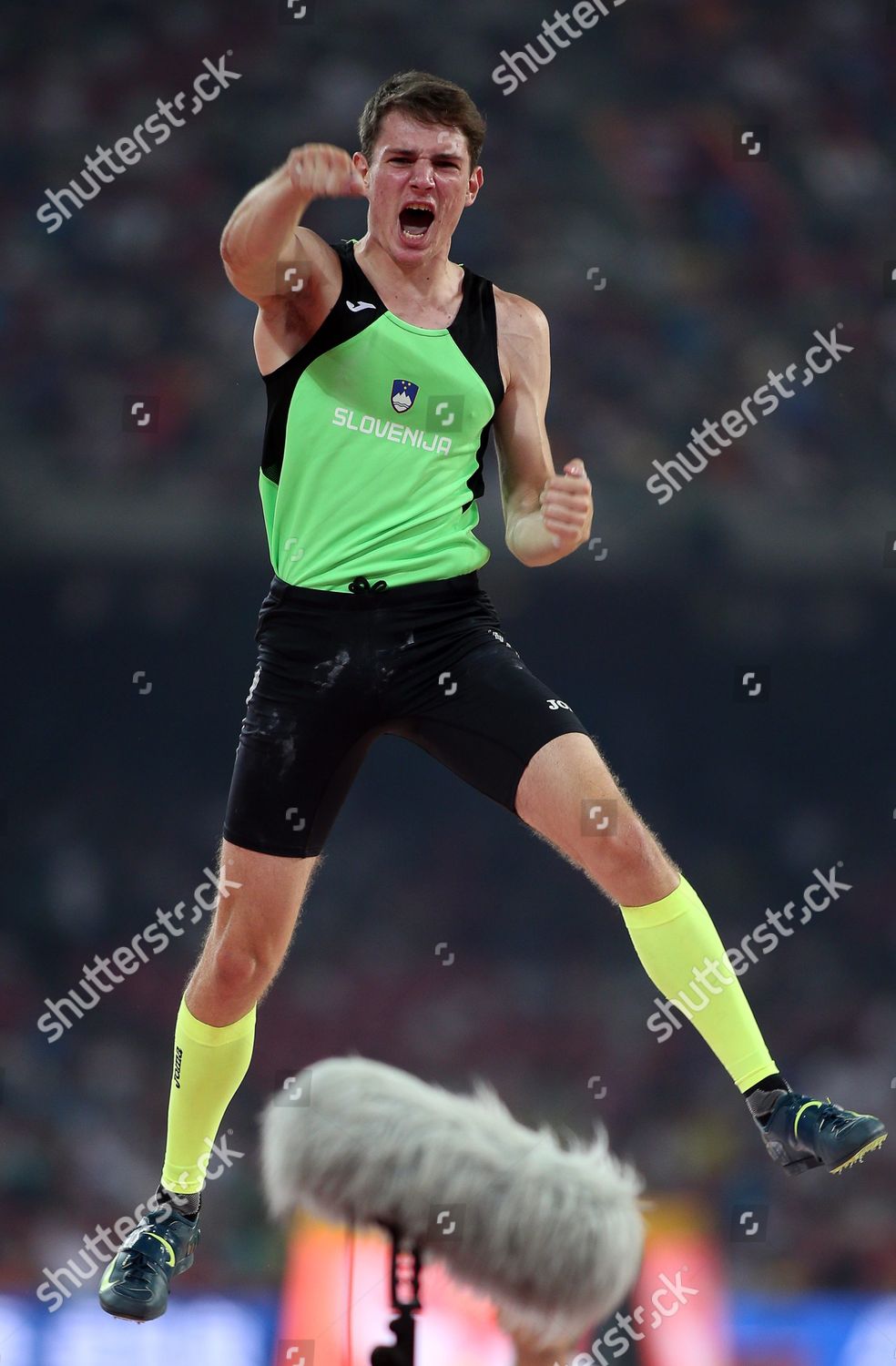 Slovenias Robert Renner Reacts During Mens Editorial Stock Photo ...