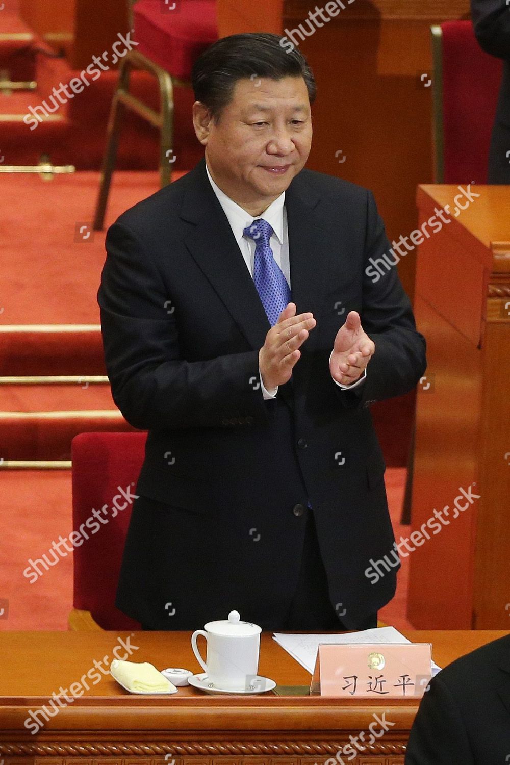 Chinese President Xi Jinping Claps During Editorial Stock Photo - Stock ...