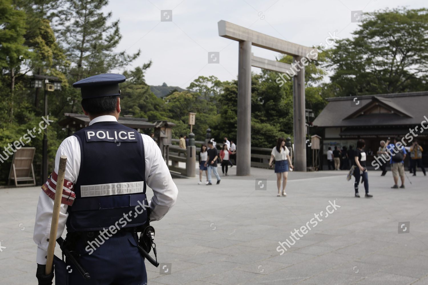 Japanese Policeman Patrols Check Security Around Editorial Stock Photo ...