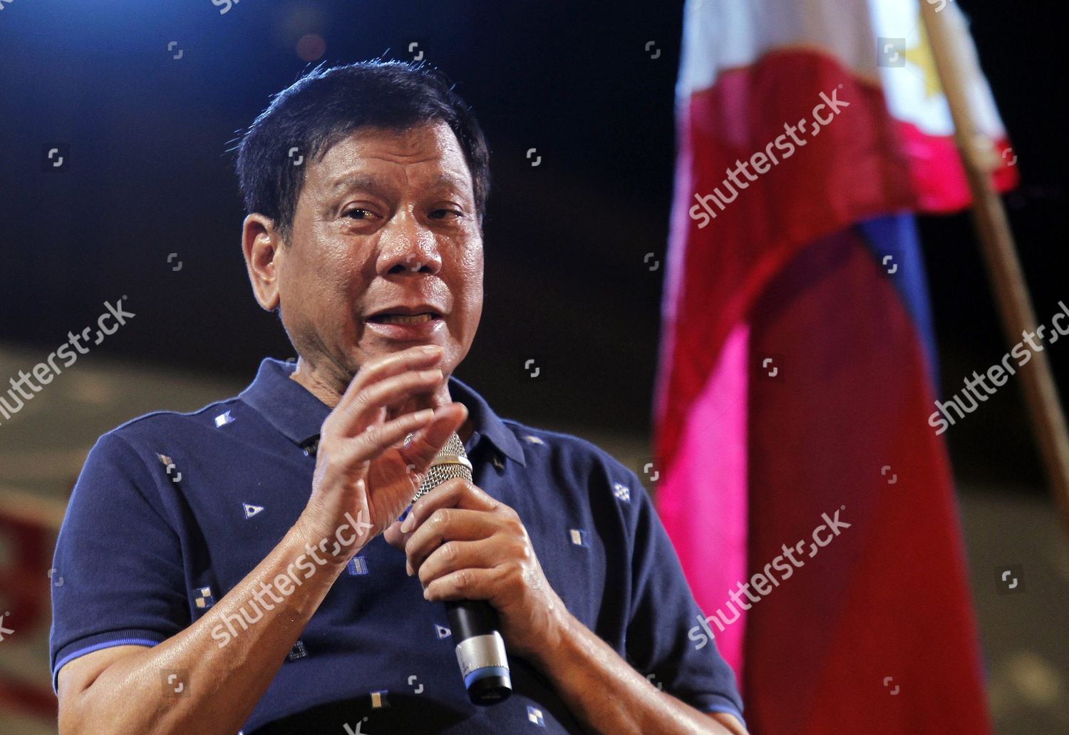 Filipino Presidentelect Rodrigo Duterte Speaks Supporters Editorial ...