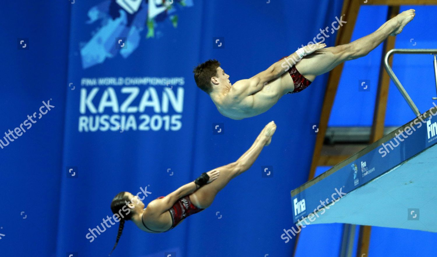 Canadian Divers Meaghan Benfeito Vincent Riendeau Editorial Stock Photo ...