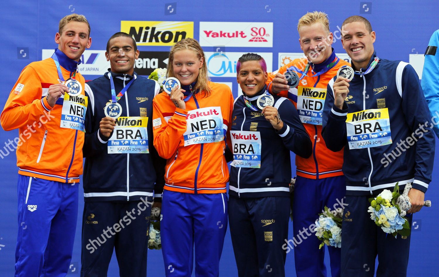 Dutch Swimmers Marcel Schouten L Sharon Editorial Stock Photo - Stock ...