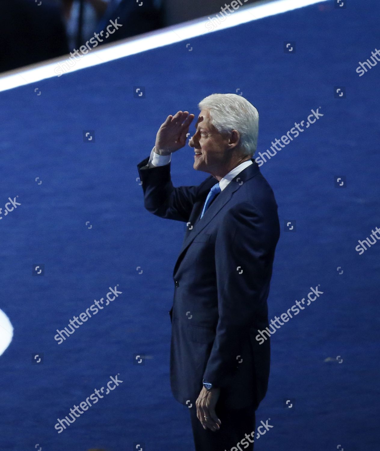 Former Us President Bill Clinton Salutes Editorial Stock Photo - Stock ...