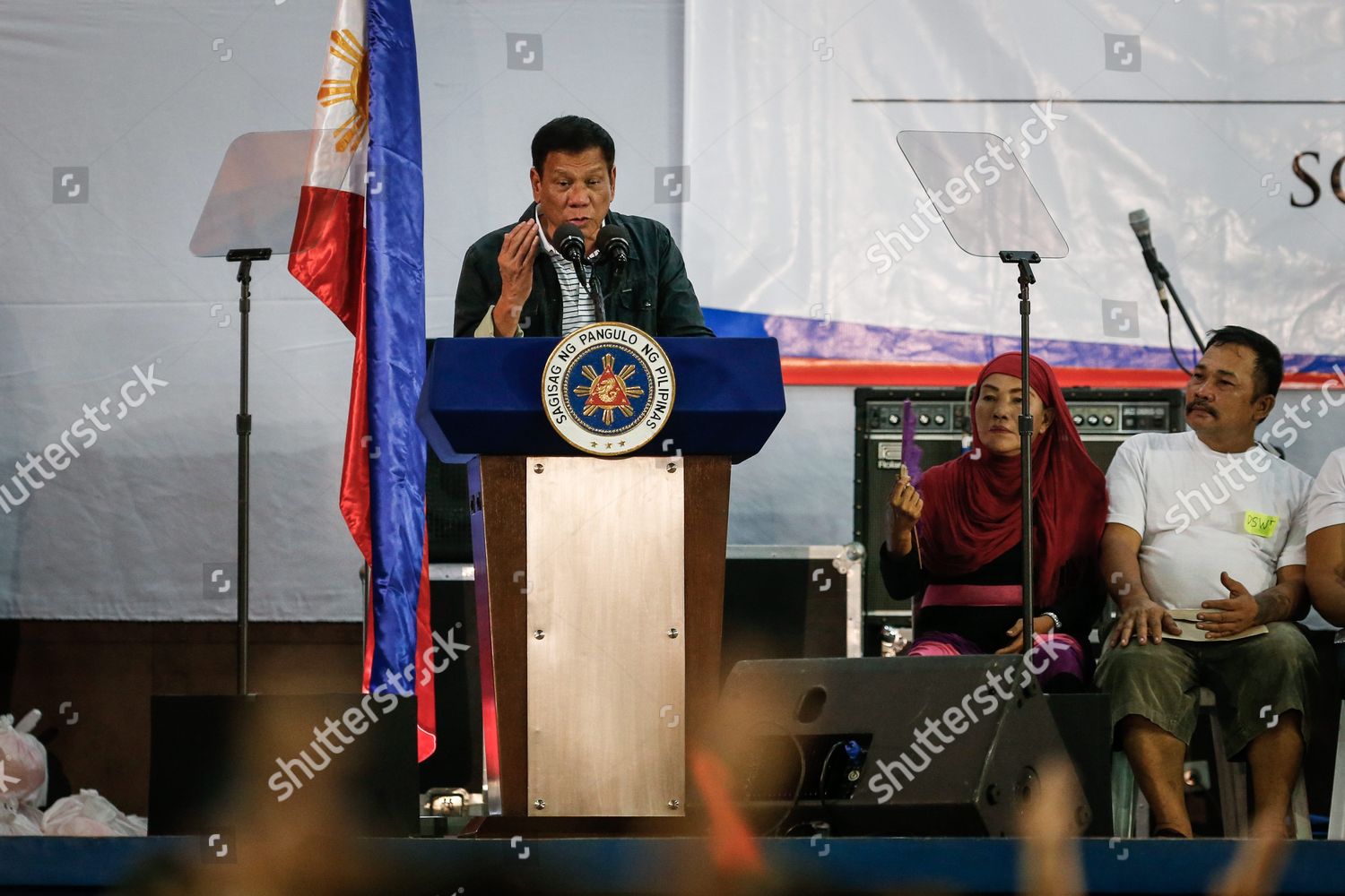 Philippine President Rodrigo Duterte Gestures His Editorial Stock Photo ...